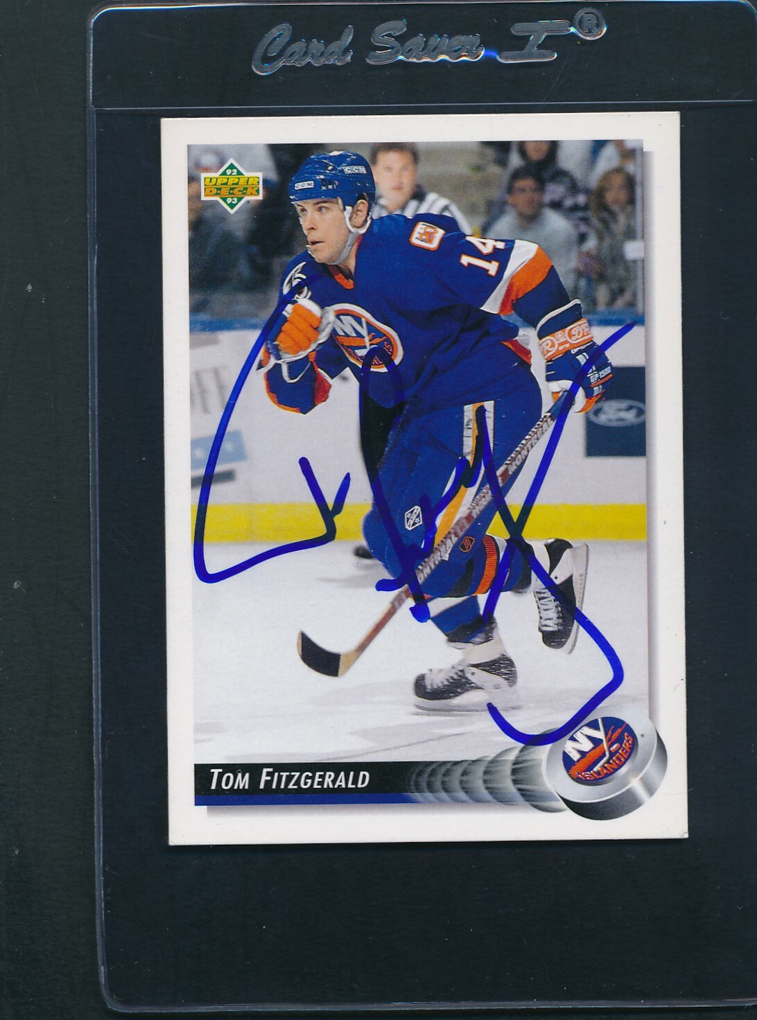 1992/93 Upper Deck #52 Tom Fitzgerald Islanders Signed Auto *D6059 | eBay