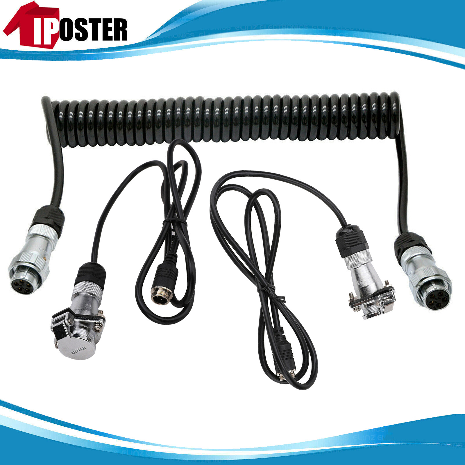 24V Heavy Duty Trailer Cable Suzi Coil 4PIN Connector Motorhome Truck ...