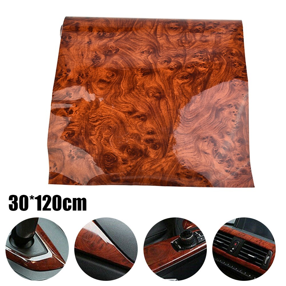 Waterproof Walnut Wood Grain Vinyl Wrap Car Wrap Roll Film Skin Sticker ...