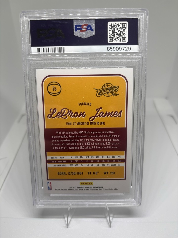 2016-17 Panini Donruss LeBron James, Kobe Bryant #15 PSA 9 | eBay