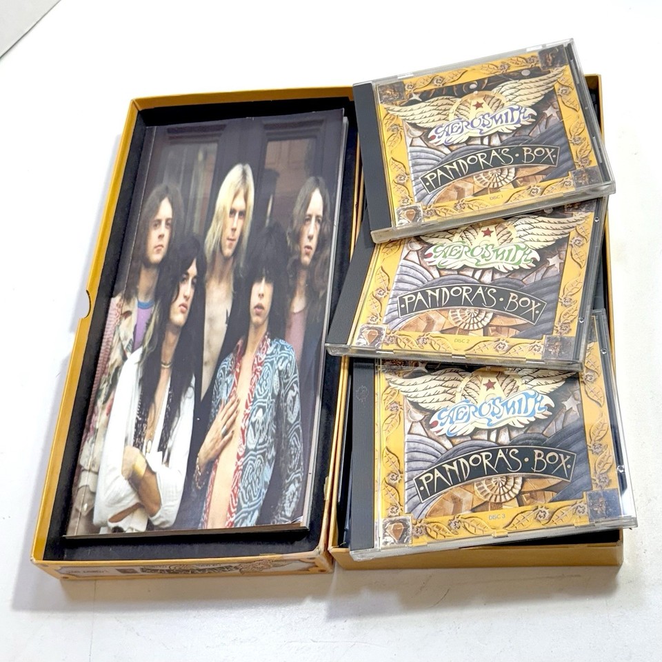 Aerosmith Pandora's Box CD Box Set 3-Disc with Booklet (1991 Sony ...