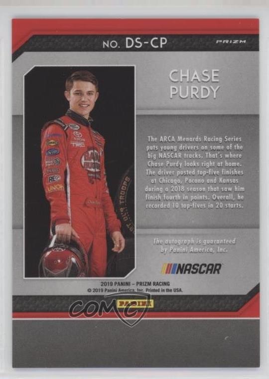 2019 Panini Prizm Driver Signatures Chase Purdy #DS-CP Auto nd3 | eBay