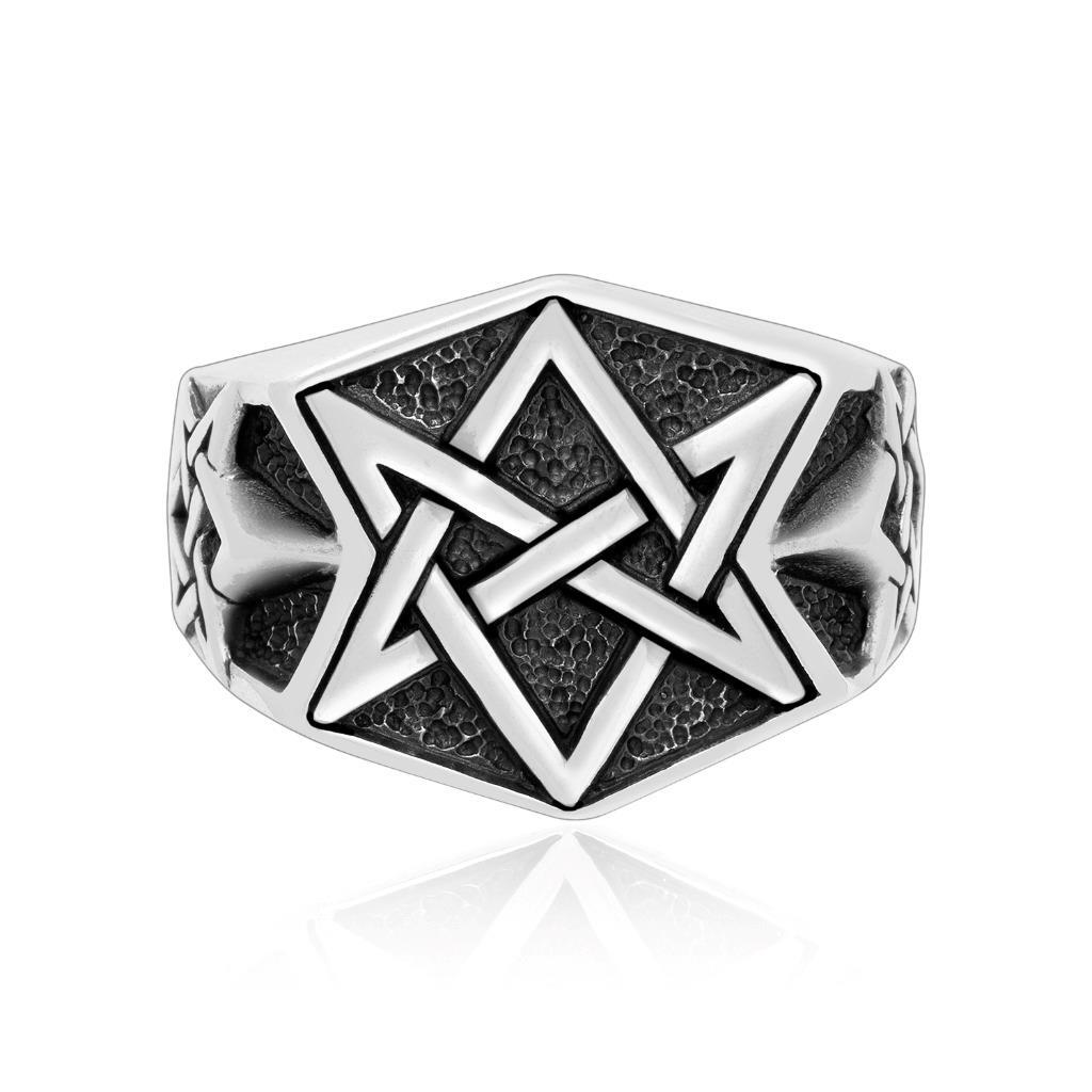 925 Sterling Silver Unicursal Hexagram Thelema Symbol Golden Dawn ...