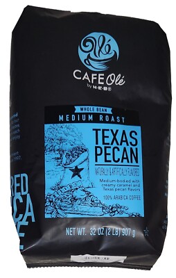 HEB Cafe Ole Texas Pecan Whole Bean Medium Roast Coffee 32 oz / 2 Lb ...