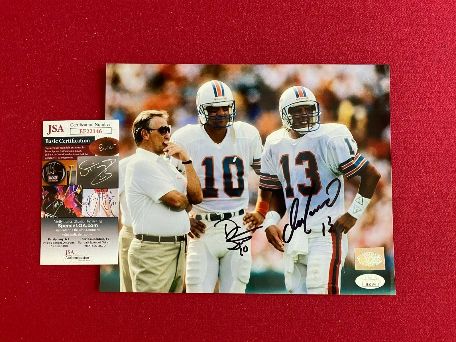 Dan Marino / Don Strock, "Autographed" (JSA / Marino Hologram) 8" x 10 ...