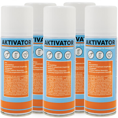 5x Aktivator Spray Sekundenkleber Superkleber Spraydose 200ml ...