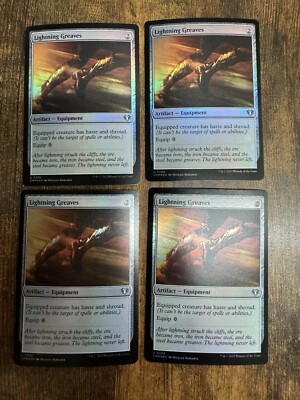 4x Lightning Greaves FOIL Commander Masters MTG Pack Fresh | eBay