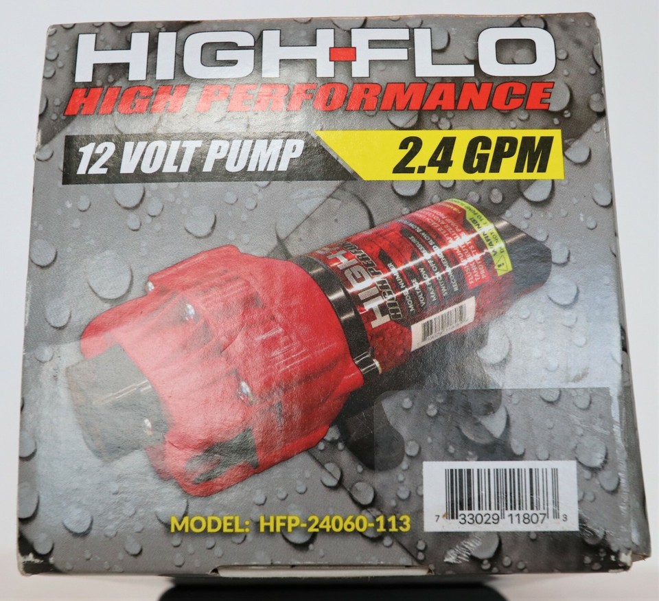 HIGH-FLO High Performance 2.4 GPM 60 PSI 12V Pump #HFP-24060-113 | eBay