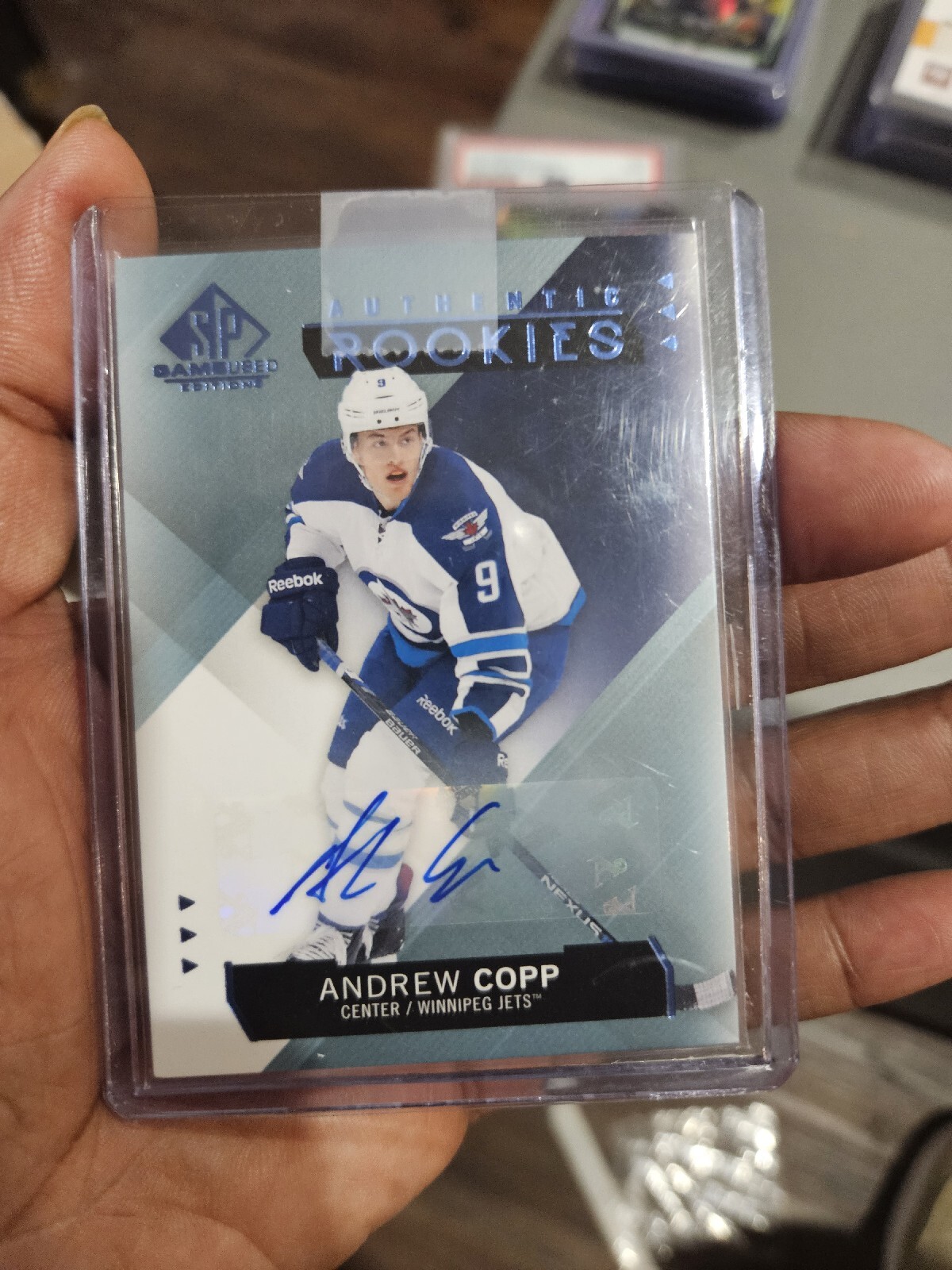 2015-16 SP Game Used Authentic Rookies AUTO 169 Andrew Copp Winnipeg ...