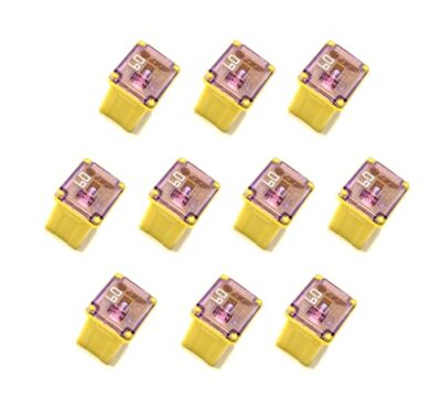 10 Pack! 60 Amp Yellow Automotive Low Profile Mini J Case Fuses | eBay