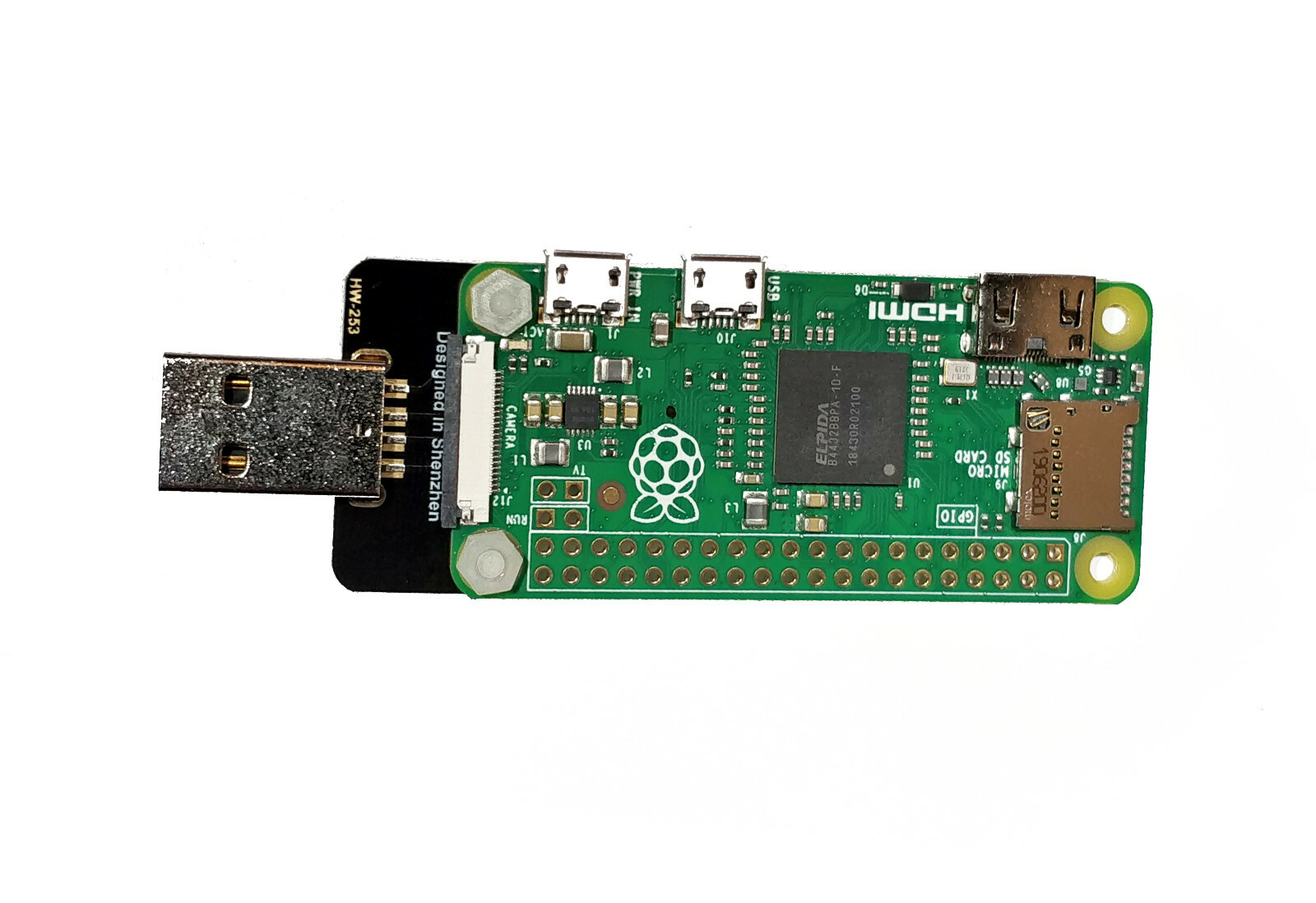 🇬🇧 USB stem adapter board for Raspberry Pi Zero 1.3/W/WH USB-A addon ...