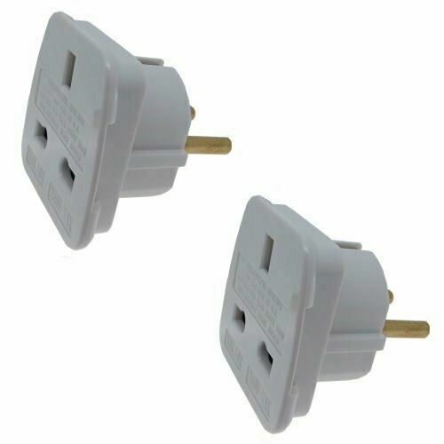 Ex-Pro® 2 Pack Travel Adapter Converts UK Plugs to Chile China Comoros ...