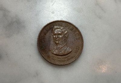 FRANKLIN PIERCE 14TH US President Token Coin Bronze Medal | eBay