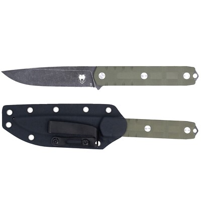 CobraTec Outdoor Warrior 4.5" Fixed Blade Drop Point Knife & Sheath # ...