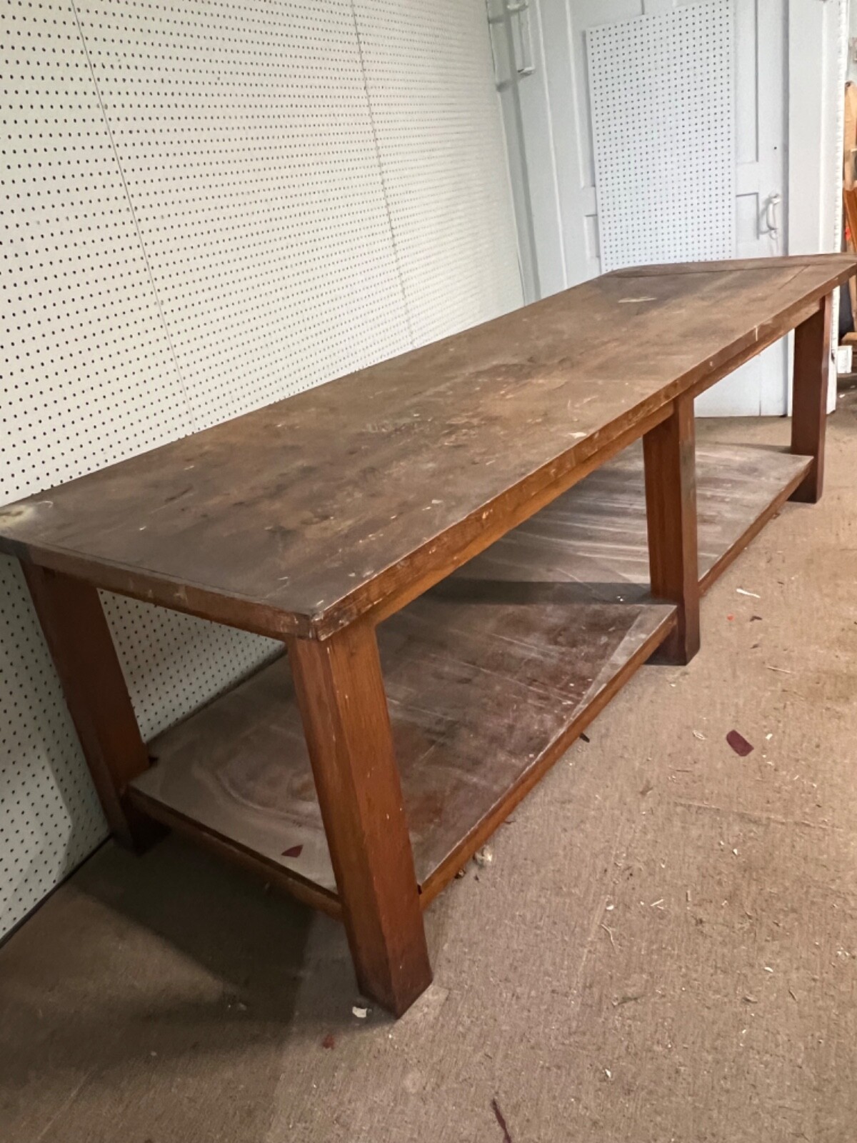 Antique oak table from mid 1800’s from a funeral home embalming shed ...