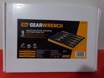KDT Gearwrench GWMSSCRPH 9 Piece Phillips Dual Material Screwdriver Set ...