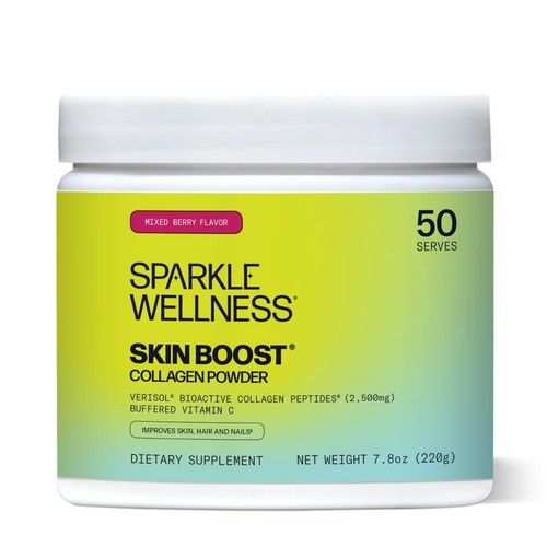 Hydrolyzed Collagen Powder - Sparkle Skin Boost Mixed Berry 50-Serves ...