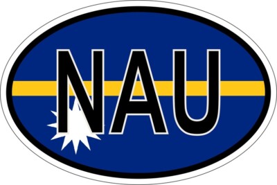 Sticker oval flag vinyl country code NAU nauru | eBay