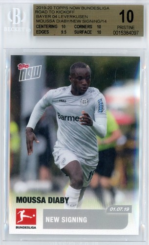 2019-20 TOPPS NOW BUNDESLIGA VERY RARE FIRST MOUSSA DIABY CARD BGS 10 ...