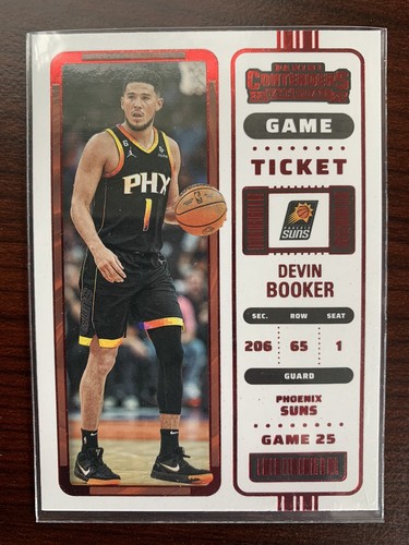 2022-23 Panini Contenders Devin Booker Game Ticket Red Parallel #67 ...