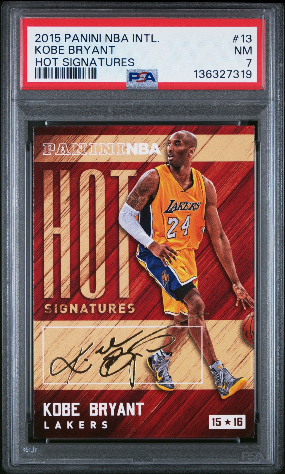 2015 PANINI NBA INTL HOT SIGNATURES #13 KOBE BRYANT PSA 7 AUTO | eBay