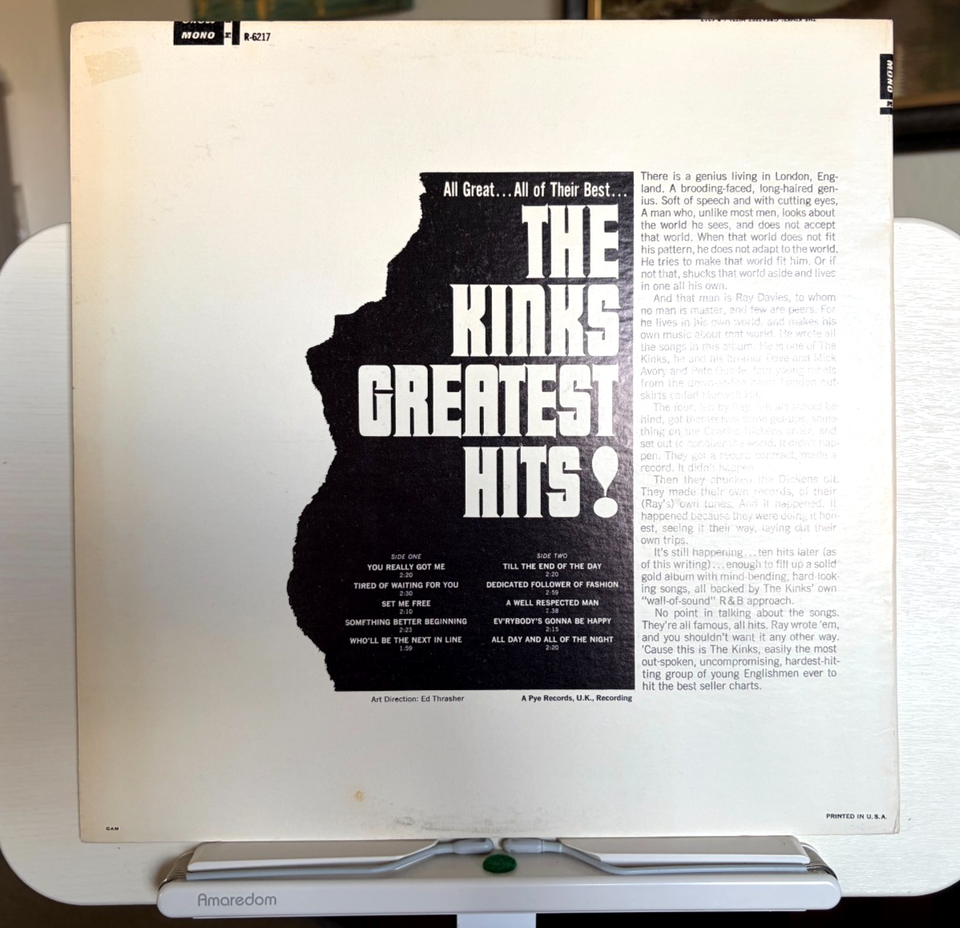 Cleaned & Tested: The Kinks - The Kinks Greatest Hits! - 1966 Brit Hits ...