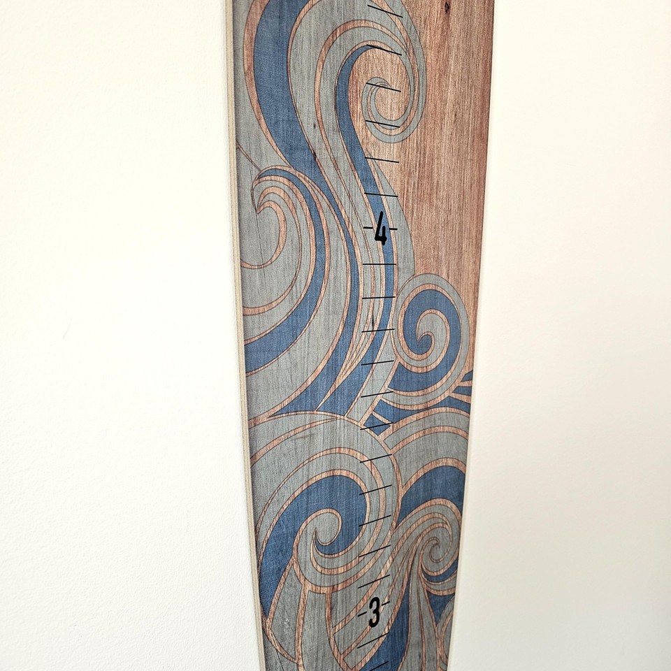 Wooden Surfboard Wall Decor Growth Chart - Surf Board Wall Decor for ...