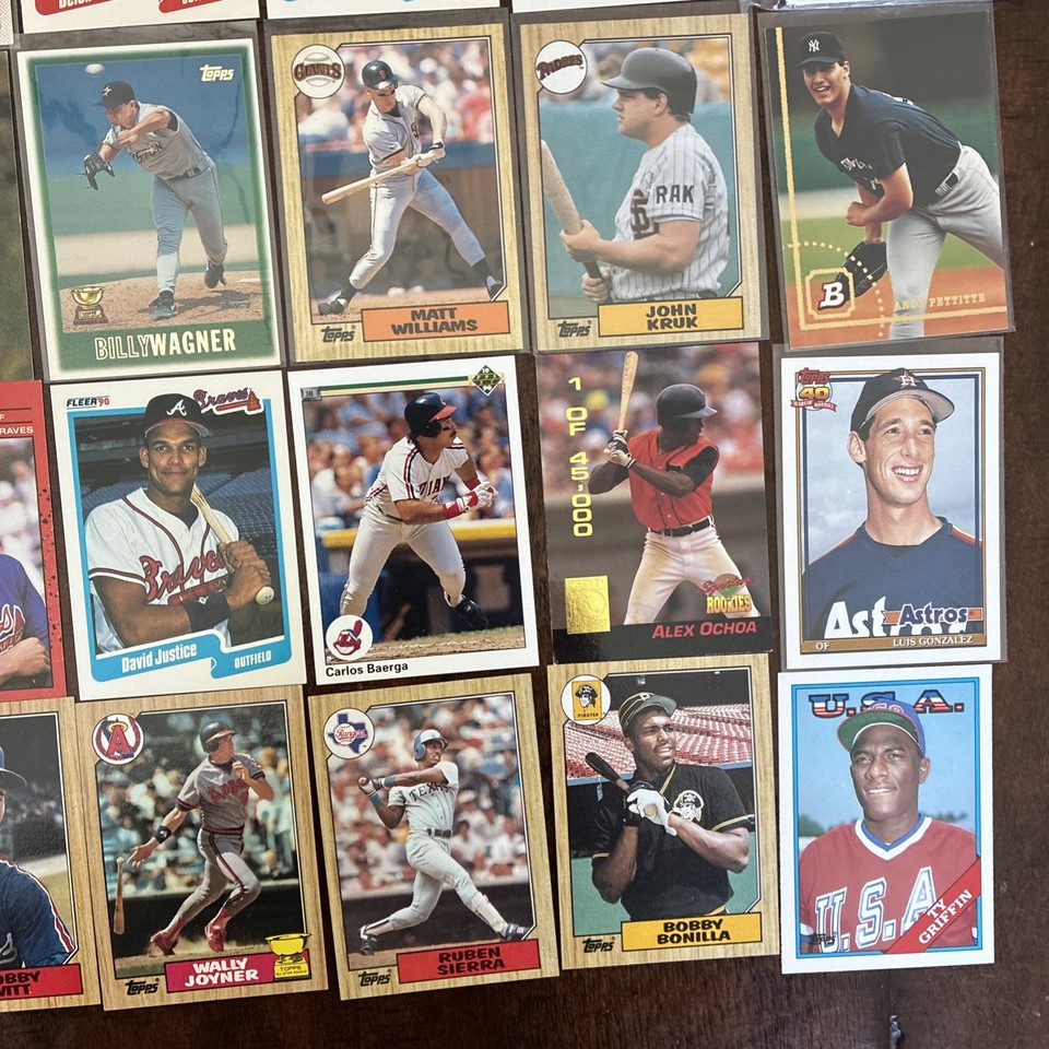 Junk Wax Rookie Baseball Card Lot (~400) Thomas Deion McGwire Bagwell ...