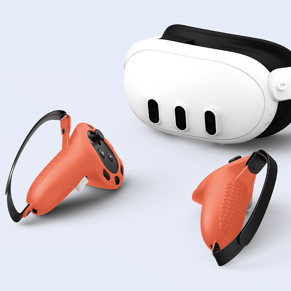 Silicone Controllers Grip Cover 2 Rocker Cap for Meta Quest 3(Orange ...