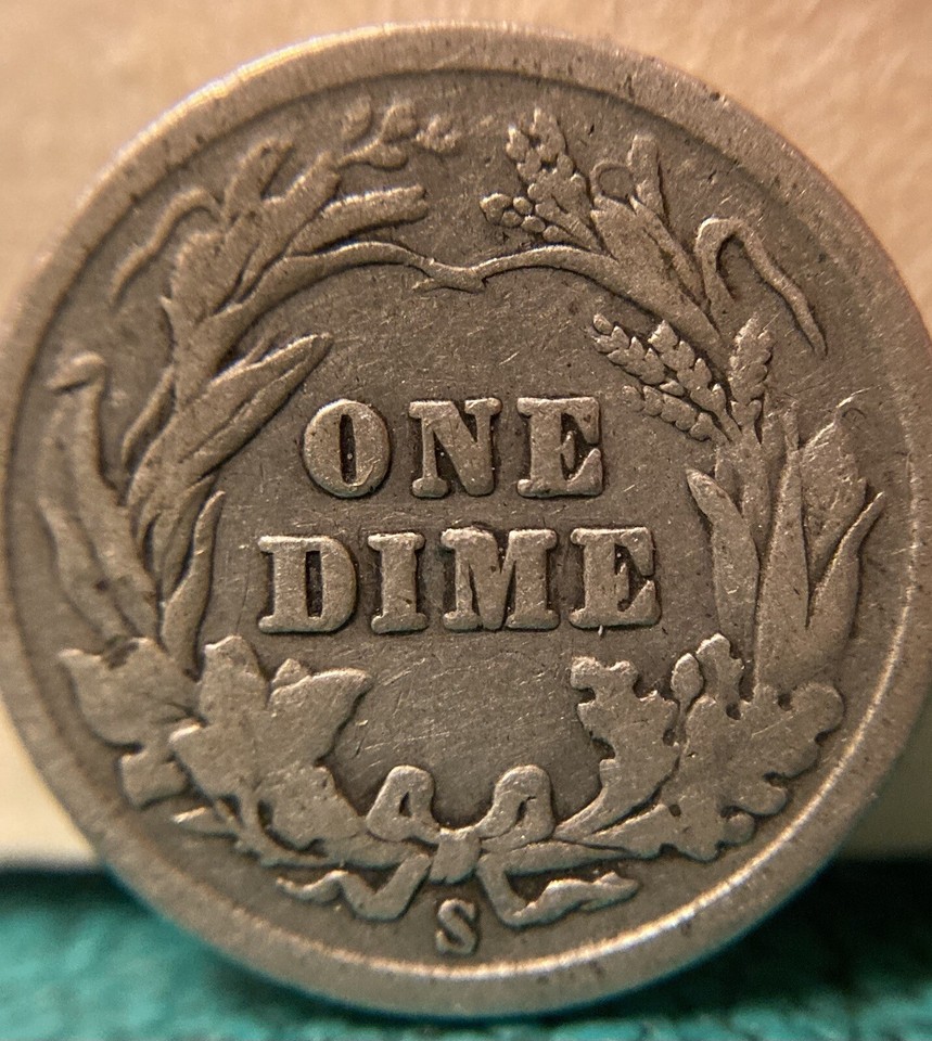 1909-S BARBER DIME BETTER DATE SILVER COIN | eBay
