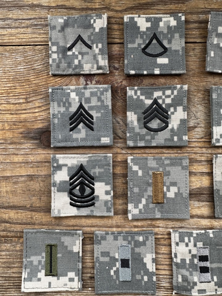 17 US ARMY Military Rank Dienstgrad Uniform Ucp Acu patches patch ...