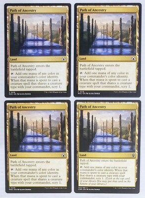 X 4 MAGIC THE GATHERING MTG COMMANDER PATH OF ANCESTRY NM Various Sets ...