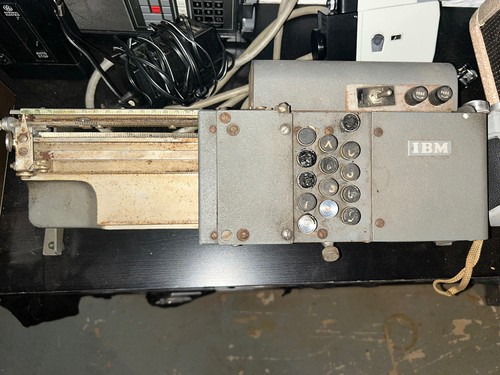 Rare Museum Item IBM Electric Model 10 80 Column Keypunch Machine 1945 ...