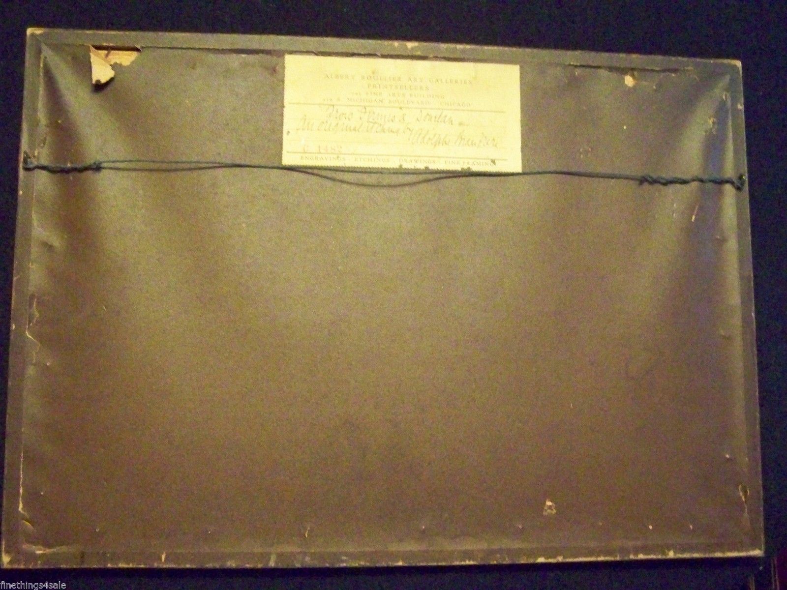 ADOLPHE BEAUFRERE ORIGINAL ETCHING -- from famed Albert Roullier Art ...