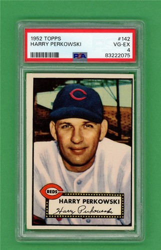 1952 Topps #142 Harry Perkowski * PSA VG-EX 4* Cincinnati Reds old ...