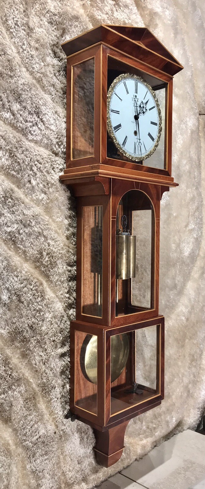 45 Days Germany Vienna,LATERNDLUHR ,Clock,1 double Brass Weights Driven ...