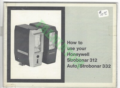 Vintage How to Use Your Honeywell Strobonar 312 Auto / Strobonar 322 ...