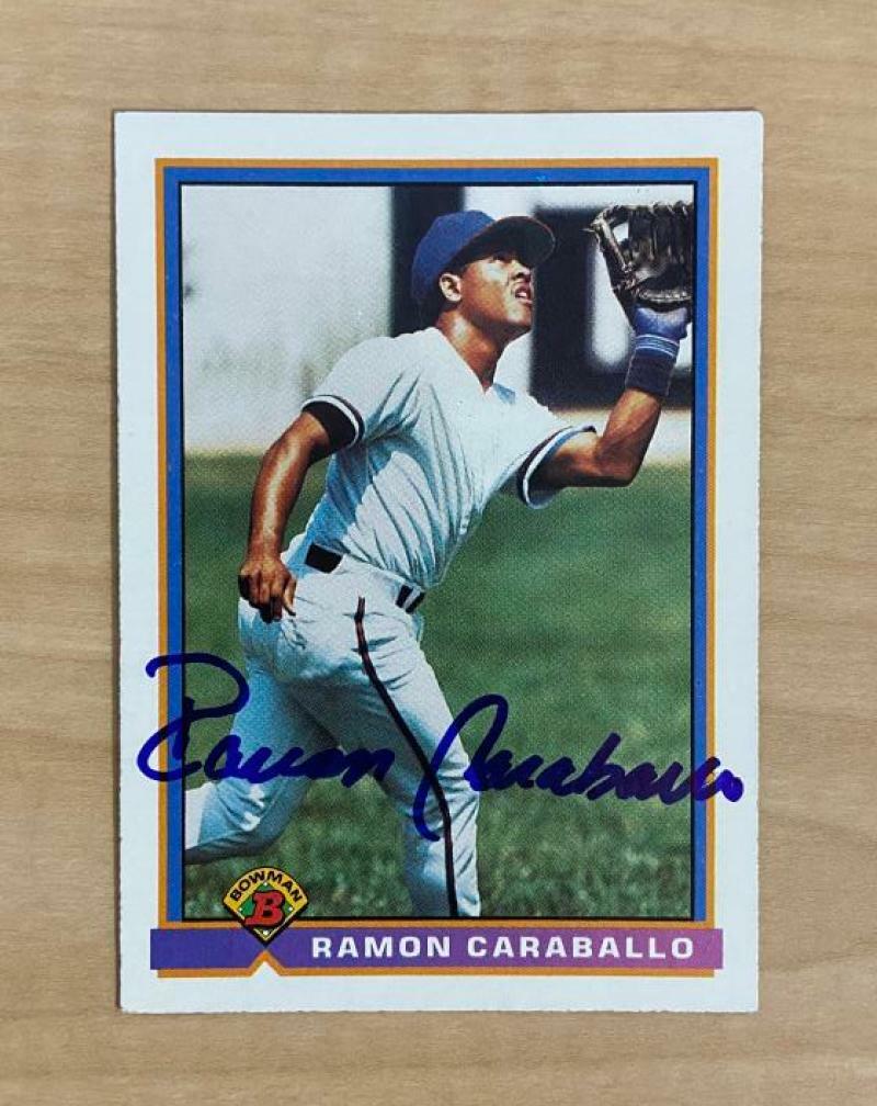RAMON CARABALLO ATLANTA BRAVES SIGNED AUTOGRAPHED 1991 BOWMAN CARD #584 ...