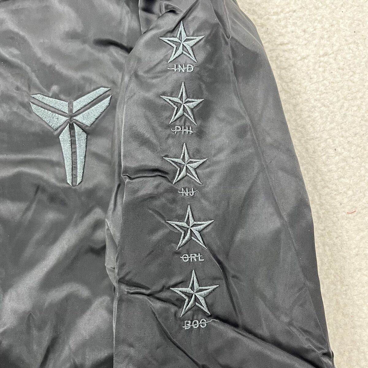 LA Lakers Kobe Bryant Bomber Jacket Mens 3XL Black Mamba LA Lakers Kobe Bryant Bomber Jacket Mens 3XL Black Mamba
