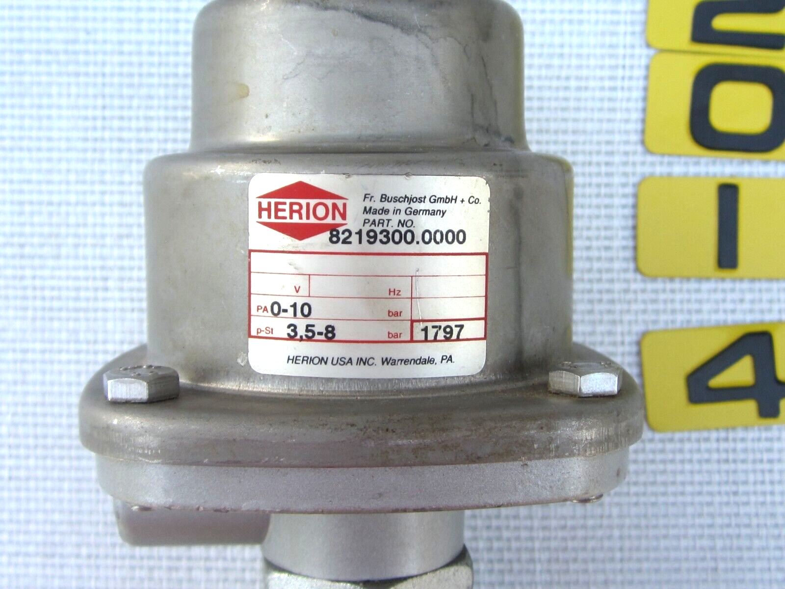 HERION ACTUATOR VALVE 8219300.0000 for sale online | eBay