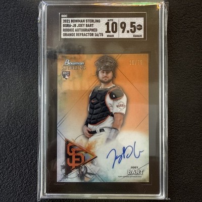 2021 Bowman Sterling Joey Bart RC Auto Orange Refr 16/75 #BSRA-JB SGC ...