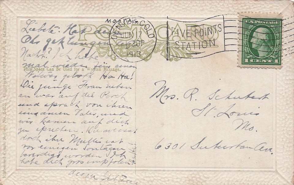 Funny Comic Marriage Mother in Law Trio Triangle Artist Drawing Vtg ...