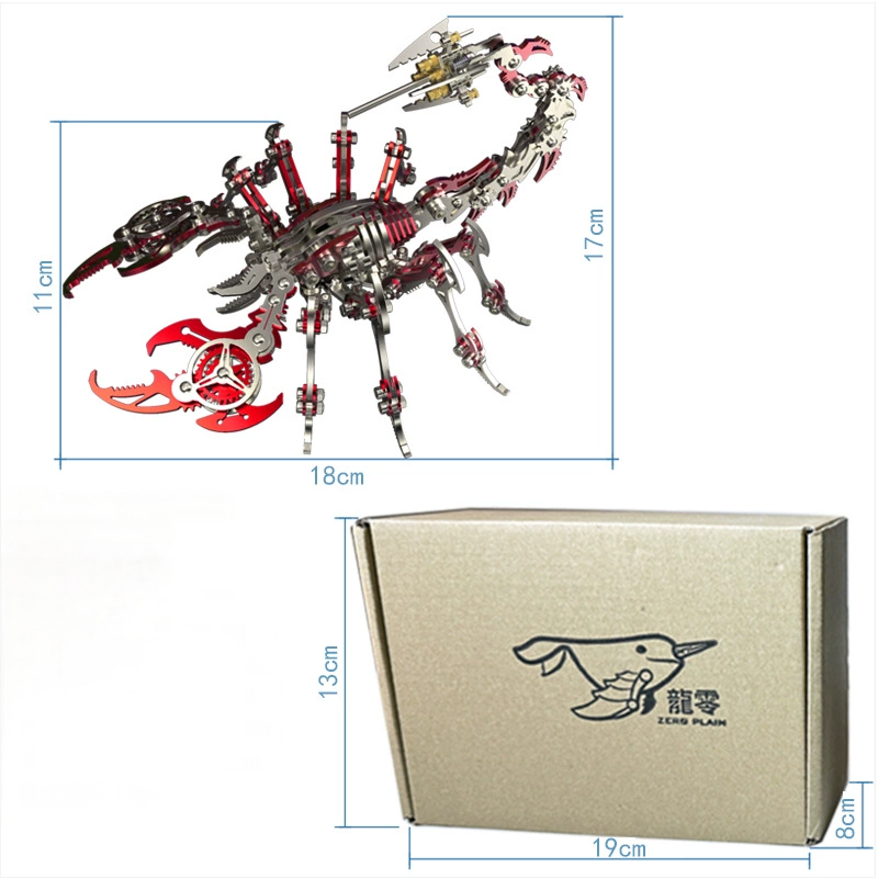 Red Cyber Scorpion 3D Metal Model Kit – DIY Mechanical Scorpion Toy ...