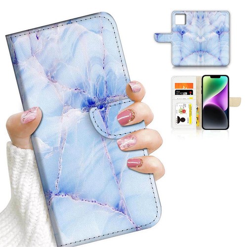 ( For Oppo A60 5G Only ) Wallet Flip Case Cover PH26360 Blue Marble ...