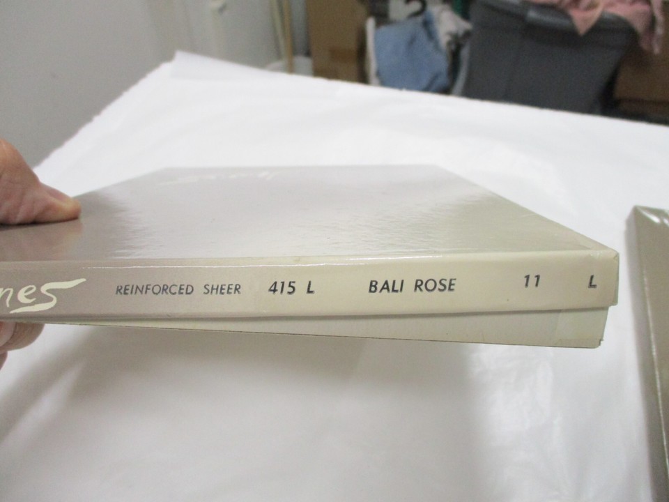 3 PR VINTAGE HANES 415 REINFORCED SHEER RHT NYLON STOCKINGS 11 LONG ...