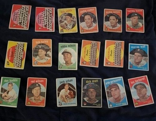 1959 Topps Baseball Lot 45-Cards, All Pictured, Good Condition | eBay