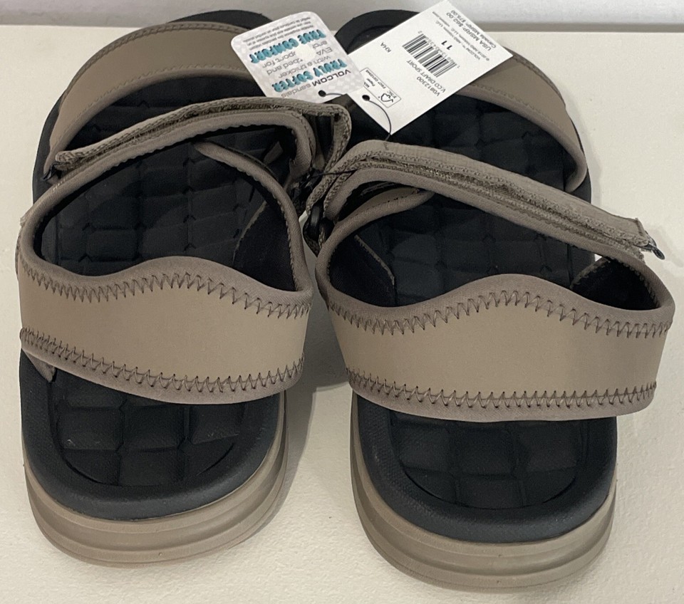 *NEW* MEN’S VOLCOM V.CO DRAFT SPORT FLIP FLOP SANDAL TAN BLACK NWOB | eBay