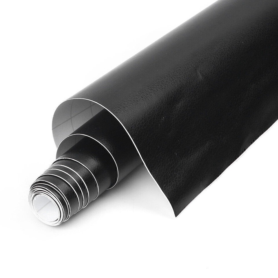 Black Car Interior 3D Imitation Leather Texture Dashboard Film Vinyl ...