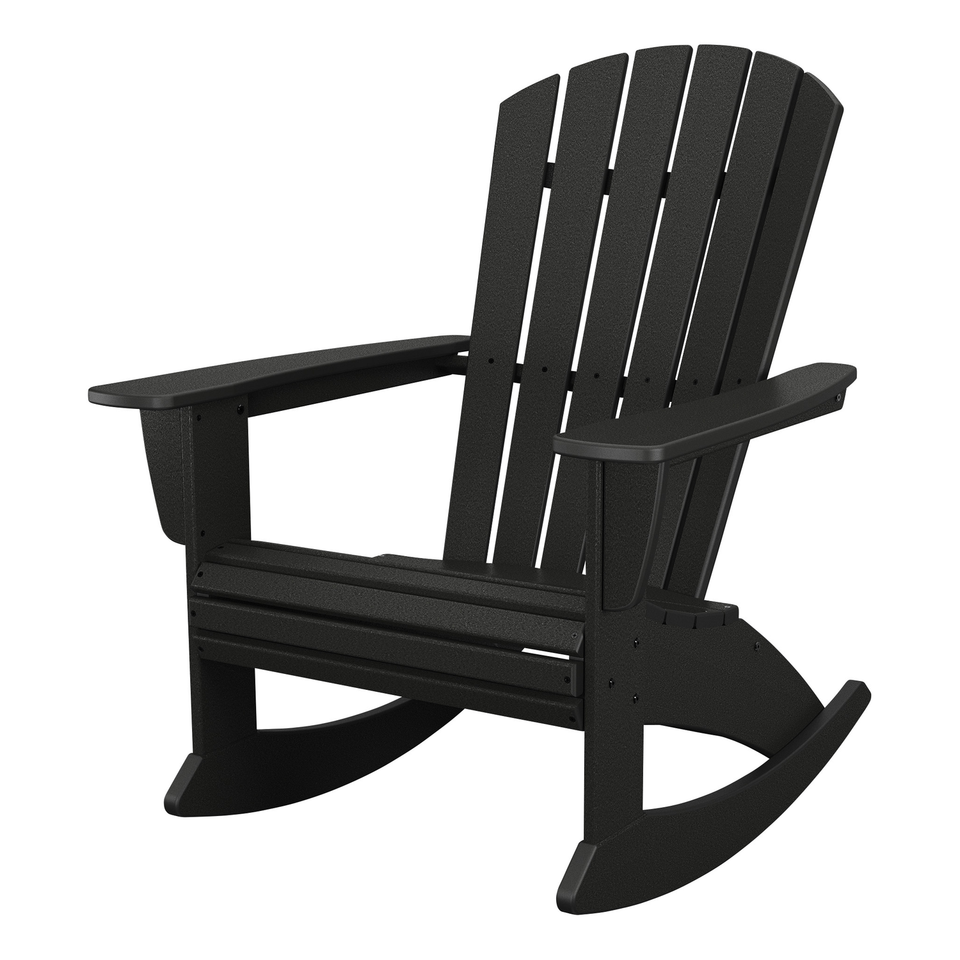Black Portside Shellback Adirondack Rocking Chair | eBay