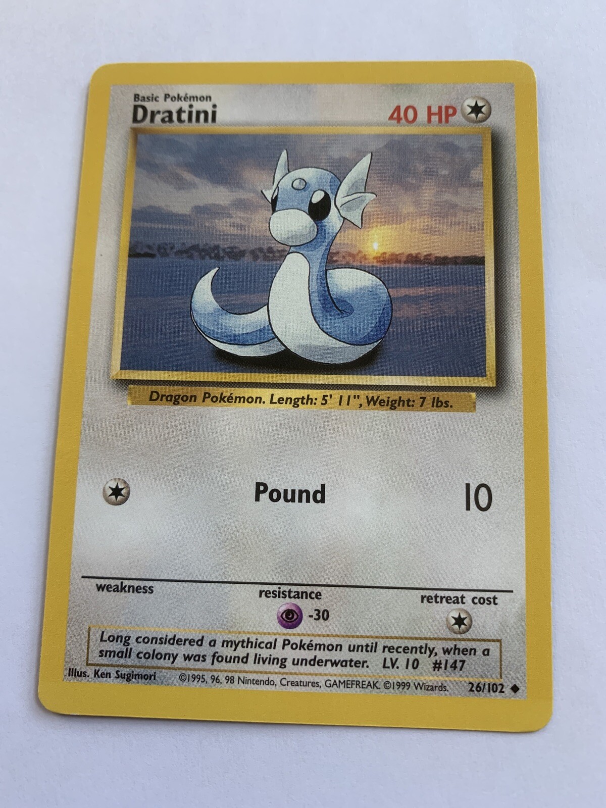 Shadowless Dratini, 26/102, Base Set Pokemon Card | eBay
